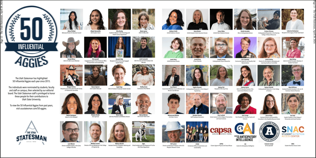 The Statesman's 50 Influential Aggies - The Utah Statesman