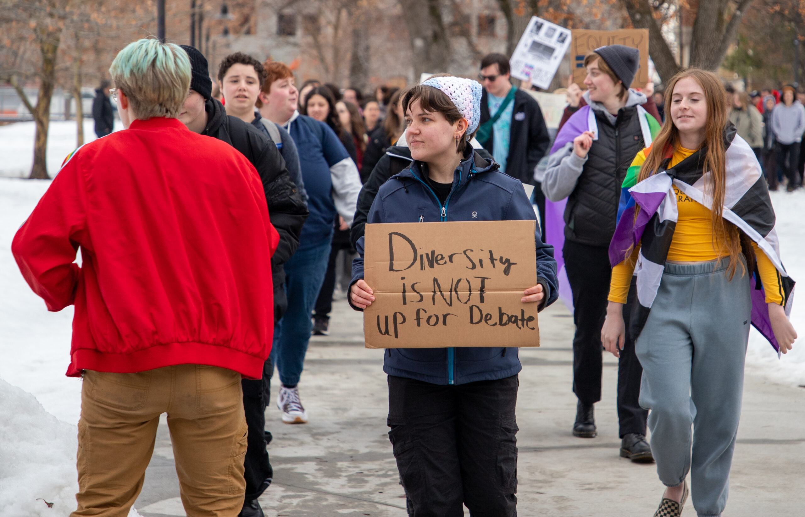 Students hold walkout for trans rights - The Utah Statesman